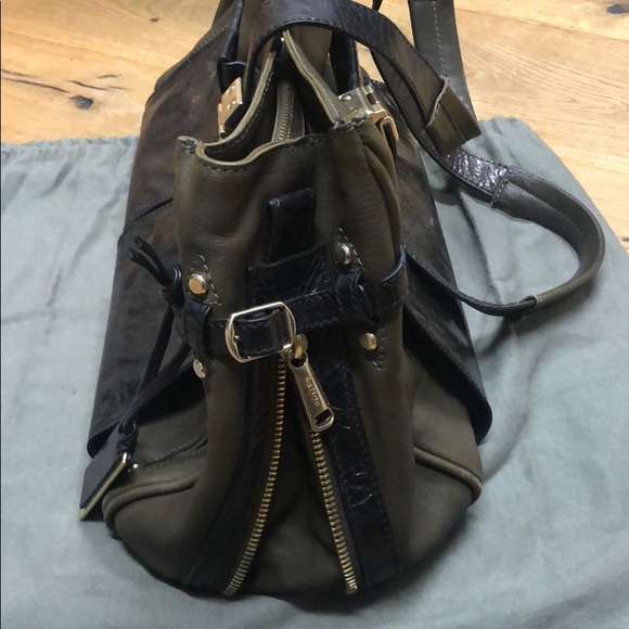 GRYSON | Bags | Gryson Clio Expandable Olive Green Leather Tote | Poshmark